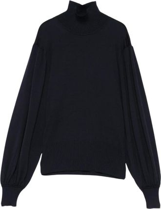 Liviana Conti Col roul&eacute; - Femme - Pulls - Bleu - Taille: 38 FR