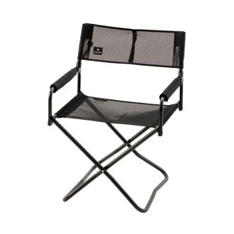 Snow Peak Mesh Folding Camp Chair, Schwarz, Faltbarer Campingstuhl mit Tragegriff, f&uuml;r Camping & Outdoor
