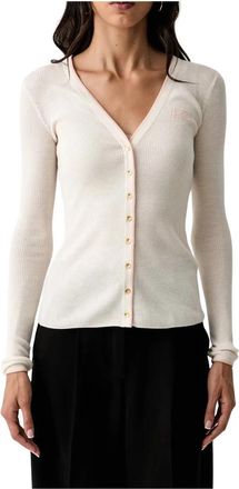 Elisabetta Franchi Woll-Strickjacke - - Knitwear - Damen - Beige - S