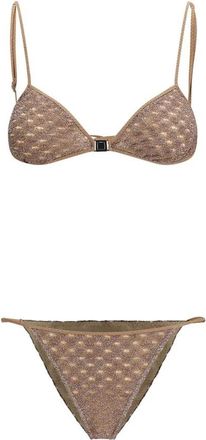 Missoni Femme, Maillots de bain, Brun, Taille: 38 FR Bikini Viscose Lam&eacute;