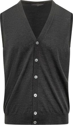 FILIPPO DE LAURENTIIS Homme, Pulls, Gris, Taille: 2XL Gilet Boutonn&eacute;