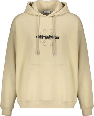 Off-white Homme, Sweatshirts et sweats &agrave; capuche, Beige, Taille: L Logo SweaT-shirt