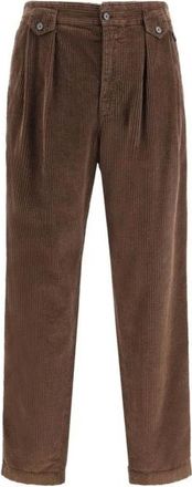 Dolce & Gabbana Homme, Pantalons, Brun, Taille: M Pantalon droit en velours c&ocirc;tel&eacute;