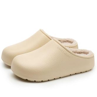 Generic Femme Chaussons Mules Sabots dInt&eacute;rieur avec Doublure Peluche Pantoufles De Maison Chaudes dHiver Semelle Antid&eacute;rapante Int&eacute;rieur Slippers L&eacute;g&egrave;res Et 