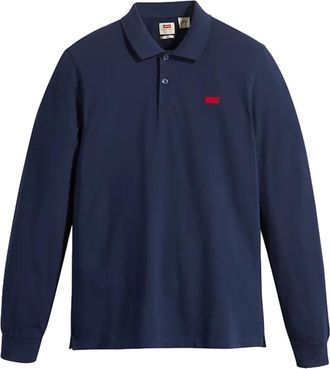 Levi's Lang&auml;rmeliges Slim Housemark Polo-Shirt - - Tops - Herren - Blau - M