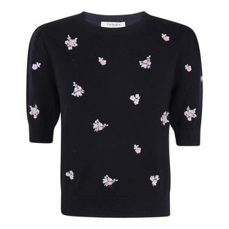 Twinset Rundhals-Strickware - - Knitwear - Damen - Schwarzk - M