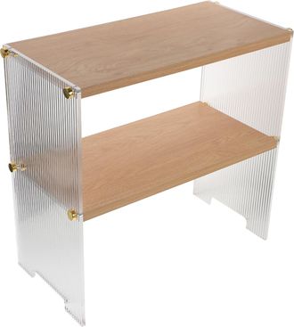 Artibetter Mehrschichtiges Küchenregal aus Holz und Acryl Robustes Organizer Regal für Gewürze Wasserbecher Bad und Schminktisch Platzsparend Vielseitig Einsetzb
