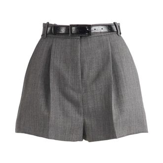 Elisabetta Franchi Short con cintura - - Shorts - Damen - Grau - S