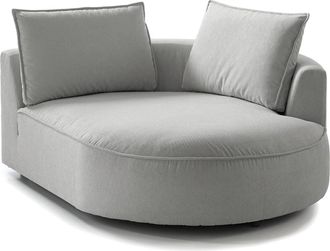 Studio Copenhagen home24 Modulottomane Grau/Hellgrau Webstoff Saia 126 x 154cm Ausrichtung rechts Modern