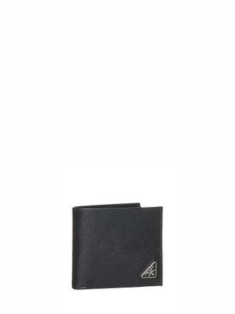 Prada Mens Wallet Saffiano Leather Black Cotton & Cardholders