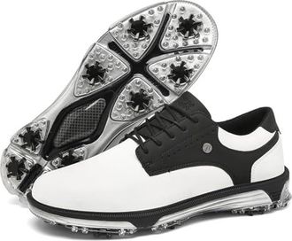 Generic Eestfy Chaussures de Golf Professionnelles Hommes et Femmes Imperm&eacute;ables Cuir Pleine Fleur Soft Spike Design Bas Bout Rond Confortables Style Oxford C