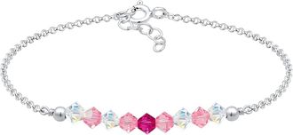 Elli Armband Kinder Beads Rosa mit Kristallen in 925 Sterling Silber