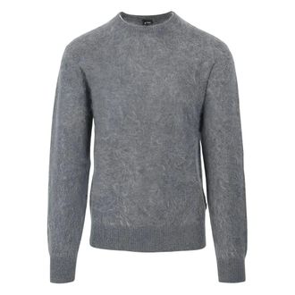 HUGO BOSS C-Escrito Pullover mit Rundhalsausschnitt - - Knitwear - Herren - Grau - L