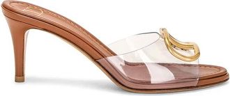 Valentino Garavani Femme, Chaussures, Brun, Taille: 36 EU V Logo Slide Sandal