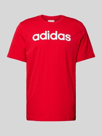 adidas T-Shirt mit Label-Print und Rundhalsausschnitt