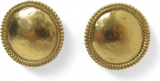 Saint Laurent Ohrringe - VINTAGE YVES SAINT LAURENT RUND SPH&Atilde;REN CLIP-OHRR - Gr. unisize - in Gold - f&uuml;r Damen