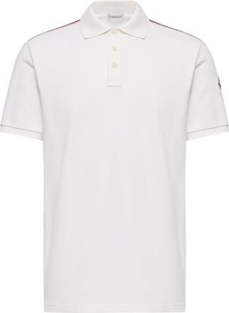 Moncler Moncler Polo En Piqu&eacute; De Coton, Homme, Blanc, Taille: 3xl