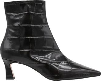 Bianca Di Femme, Chaussures, Noir, Taille: 39 EU Tronchetto in pelle