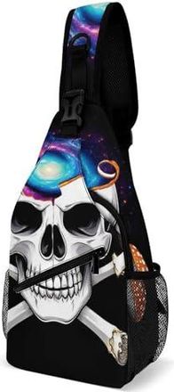 Generic Sacoche Tactique Champignons magiques Cr&acirc;ne Art spatial Multifonction Sac &agrave; Bandouli&egrave;re R&eacute;glable Sac &agrave; Dos De Voyage pour Homme &eacute;cole Femme
