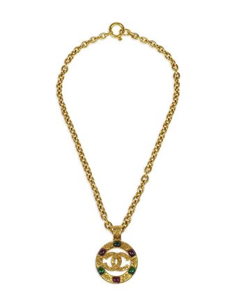 Chanel collier à pendentif médaillon (1994) - Or