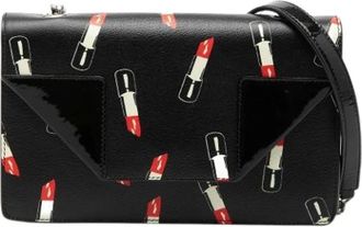 Saint Laurent Sac bandouli&egrave;re en cuir imprim&eacute; pr&eacute;-appr&eacute;ci&eacute; - Femme - Pre-owned - Noir - Taille: ONE Size