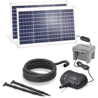 Esotec Solar Bachlauf-SET f&uuml;r Gartenteich 70/2800 mit LIFEPO4 AKKU Pumpe 101942