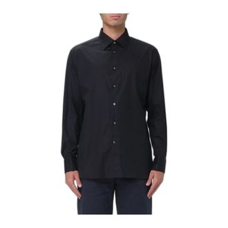 Ermenegildo Zegna Basic Stretch Poplin Shirt - - Shirts - Herren - Schwarzk - XL