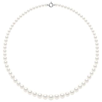 Ateliers Saint Germain Halskettenreihe Prinzessin fallend - Echte Süßwasser-Zuchtperlen rund von 12 bis 6 mm