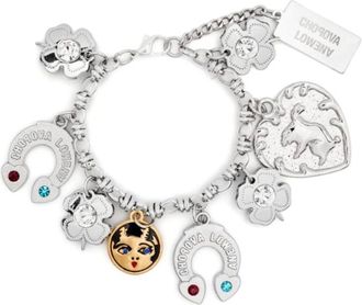 Chopova Lowena Femme, Accessoires, Gris, Taille: ONE Size Bracelet Cha&icirc;ne avec Noeuds et Charms