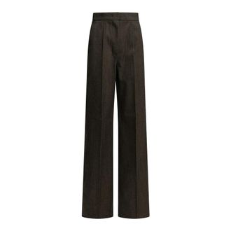 Max Mara Campo Weite Hose - - Trousers - Damen - Braun - S