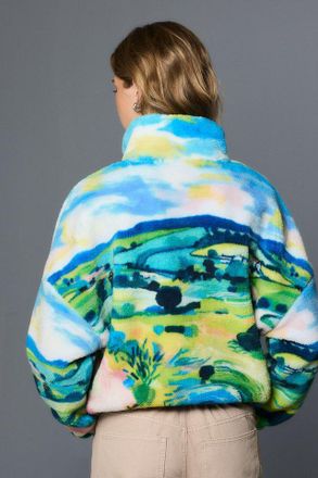 Next Fleecejacke Teddyborg-Jacke mit halbem Rei&szlig;verschluss (1-St)