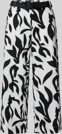 Christian Berg Culotte aus Leinen-Baumwoll-Mix mit G&uuml;rtel