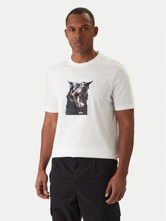 HUGO BOSS T-Shirt Dobermann 50558965 Wei&szlig; Regular Fit