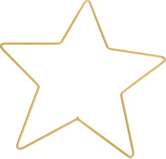 DOITOOL Gro&szlig;er Goldener Metallstern Wanddekoration Pentagramm zum Aufh&auml;ngen Rostfreier Eisenrahmen mit Glasur Vielseitig als DIY-bilderrahmen f&uuml;r Fenster Wand