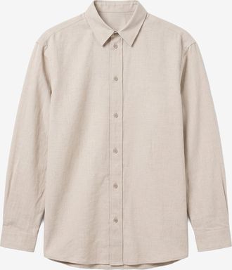 Knowledge Cotton Apparel Damen vegan Hemd Vega Relaxed Flanell Helles Federgrau