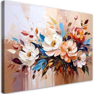 Artgeist Tableau d&eacute;co Bouquet de fleurs Abstraction color&eacute;e 100x70