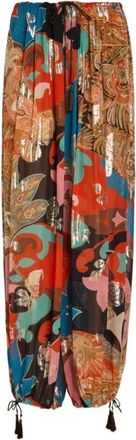 Etro Femme, Pantalons, Multicolore, Taille: 38 FR Pantalon Large &agrave; Franges