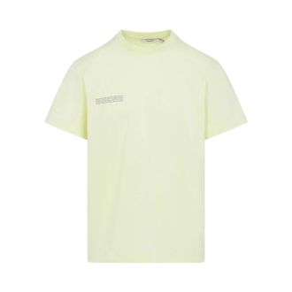 PANGAIA Pangaia - T-shirt classique en coton avec imprim&eacute; texte - Homme - Tops - Vert - Taille: XL