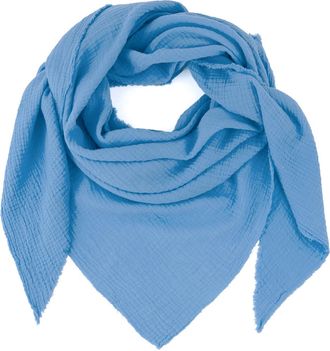 Glamexx24 Damenschal Musselin Dreieck Schal, XXL Schal verschiedenen Farben Halstuch Winterschal aus Baumwolle Hergestellt in Italien