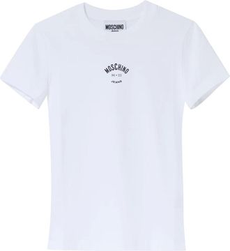 Moschino Femme, Tops, Blanc, Taille: 38 FR T-shirt Logo Nuovo