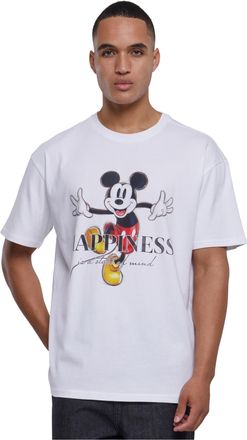 Mister Tee Unisex MT2855-Disney 100 Mickey Happiness Oversize Tee T-Shirt, White, S