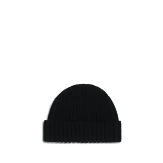 Prada PR1HC3902DZLF0002BB Ribbed Wool Beanie - Black