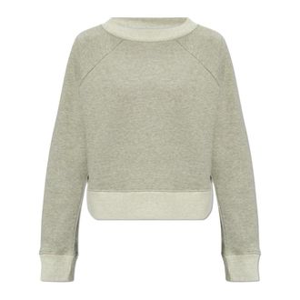 Victoria Beckham Femme, Sweatshirts et sweats &agrave; capuche, Gris, Taille: 38 FR Logo SweaT-shirt