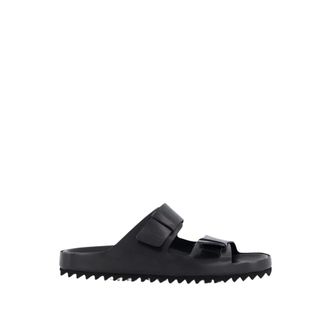 Officine Creative Homme, Chaussures, Noir, Taille: 40 EU Mules en cuir noir