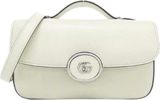 Gucci Pre-owned Petite GG Leather Shoulder Bag - Femme - Pre-owned - Blanc - Taille: ONE Size