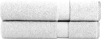 Egeria Diamant Duschtuch, 70 x 140 cm, weiches, hoch absorbierendes, schnell trocknendes Duschtuch, gro&szlig; f&uuml;r den t&auml;glichen Gebrauch, 2er-Pack, Wei&szlig;