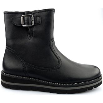 Gabor Schwarze Leder-Stiefeletten - - Shoes - Damen - Schwarzk - 37 EU