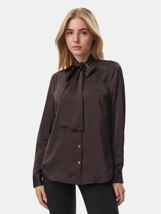 Michael Kors Hemd MF640I8AYJ Dunkelbraun Regular Fit