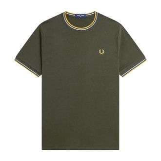 Fred Perry Homme, Tops, Vert, Taille: XL Twin Tipped T-Shirt