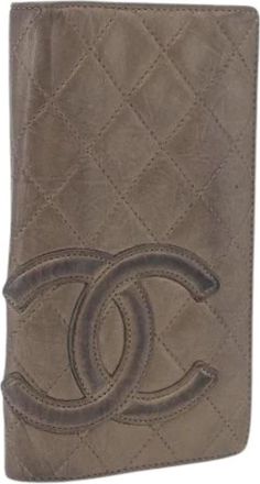 Chanel Portefeuille long vintage doccasion - Femme - Pre-owned - Brun - Taille: ONE Size